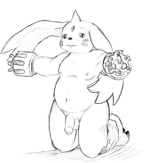 Rule 34 Balls Barrels Chubby Clothing Digimon Digimon Tamers Eroborus Furry Gargomon Gun