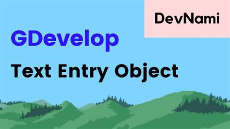 Gdevelop How To Use Text Entry Object Youtube