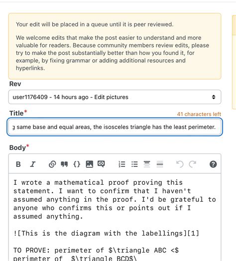 If My Suggested Edit Is Canceled There Should Not Be A Notice Saying