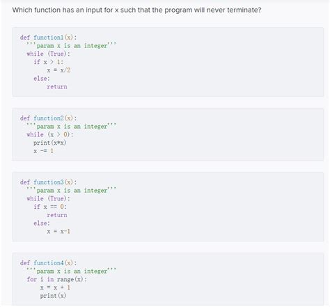 Solved Which Function Has An Input For X Such That The