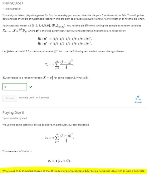 solved playing dice 1 1 point graded you and your friend