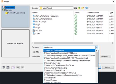 Solved How To Tell Inventor To Open Last Saved File In Explorer