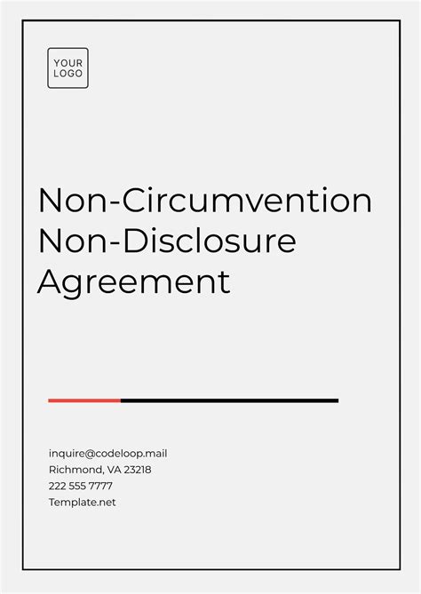 Non Circumvention Agreement Template