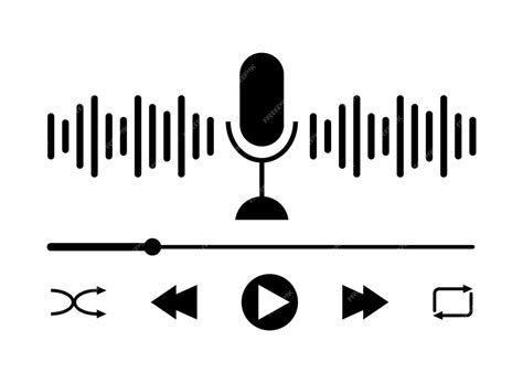 Premium Vector Sound Wave Icon Podcast Player Interface Music Symbol