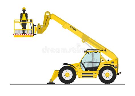 Telehandler With Bucket Stock Vector Illustration Of Business 76017652
