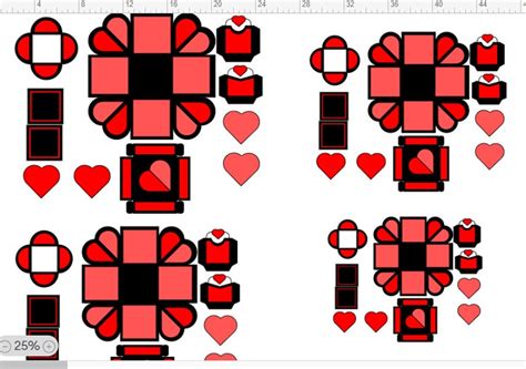 Exploding Box Svg 4 Layer Split Heart With Frames And Pockets Etsy