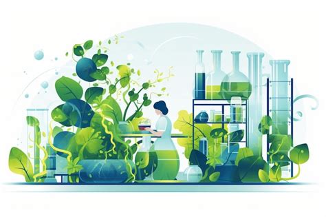 Premium Photo Vector Flat Design Biotechnology Concept Illustrated