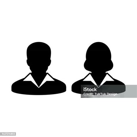 사용자 아이콘 벡터 남성과 여성 사람 프로필 아바타 기호 플랫 컬러 글리프 픽토그램 기호 비즈니스용 경영자에 대한 스톡 벡터