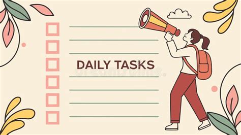 Daily Tasks Checklist Organization And Productivity Planner Design Vector Design Generative Ai