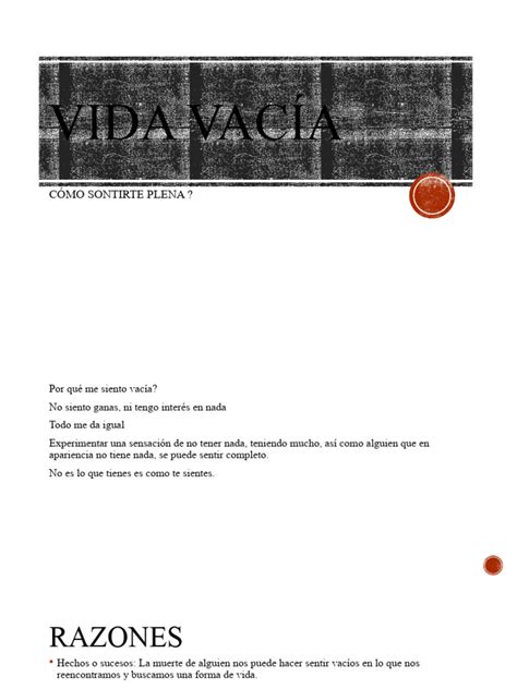 Vida Vacía Plática Pdf Conceptos Psicologicos Sicología