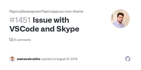Issue With Vscode And Skype · Issue 1451 · Papirusdevelopmentteam