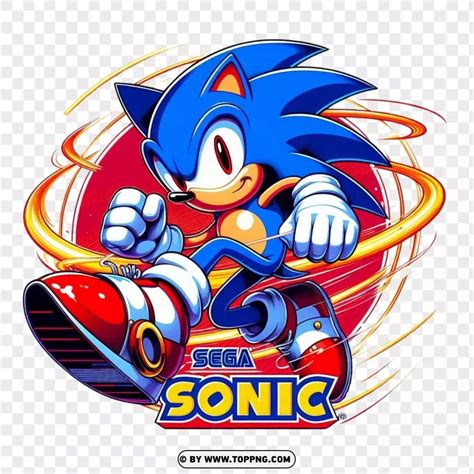 Energetic Sonic The Hedgehog In A Dynamic Pose Toppng Baskı Çizgiler Doğum Günü