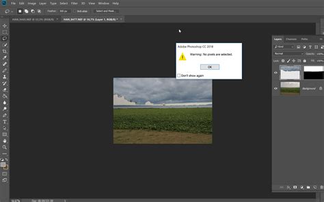 Solved Re No Pixels Are Selected Was Photoshop Cc Adobe Community
