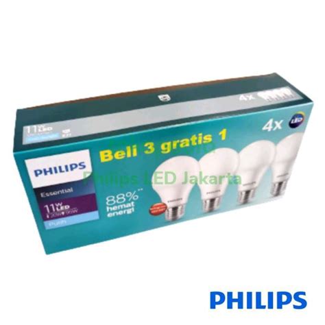 Jual Philips Ess Led Bulb Multipack W W Watt Watt E K Putih Di Seller Sejahtera