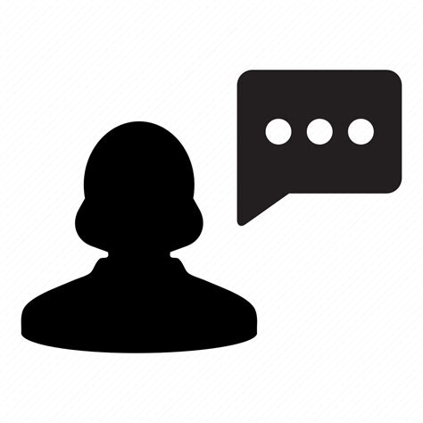 Chat Female Message Person Speech Talking Woman Icon Download On Iconfinder