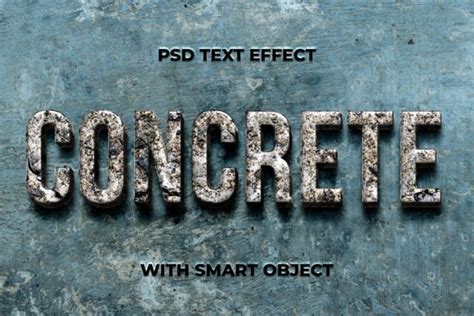 Concrete Editable Text Effect Mockup Graphic By Yokbisayok Creative Fabrica