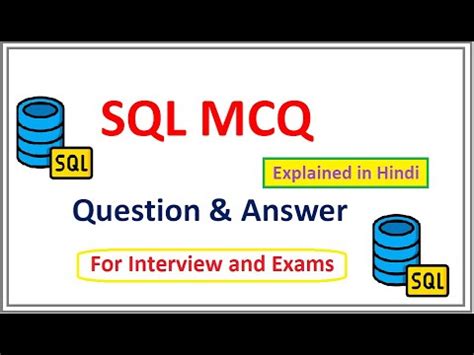 SQL MCQ Interview Questions Oracle Database DBMS SQL YouTube