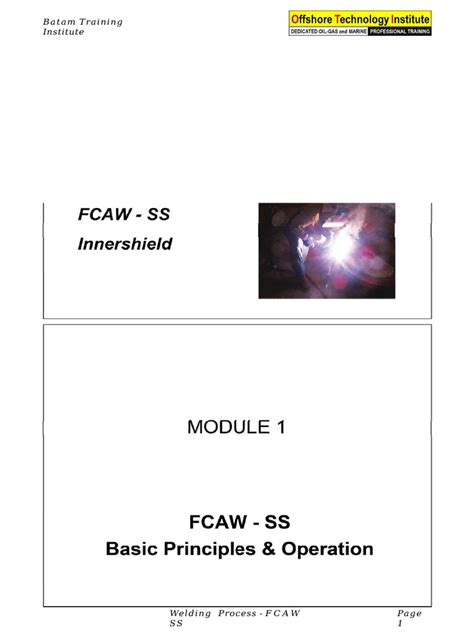 Fcaw Welding Process Training Guide Pdf