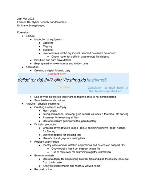 cyber security fundamentals h lecture 10 21st mar 2022 21st mar