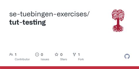 github se tuebingen exercises tut testing