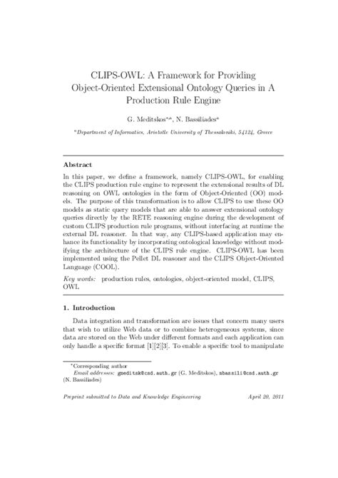pdf clips owl a framework for providing object oriented extensional