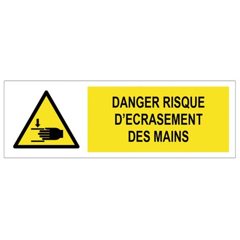 Pictogramme Risque Ecrasement Des Mains Sticker Communication