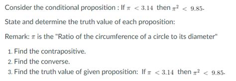 Solved Consider The Conditional Proposition If