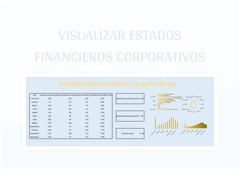 Plantilla De Excel Visualizar Estados Financieros Corporativos Y Hoja
