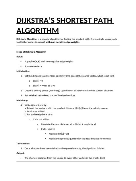 Dijkstras Algorithm Overview And Complexity Pdf Algorithms And