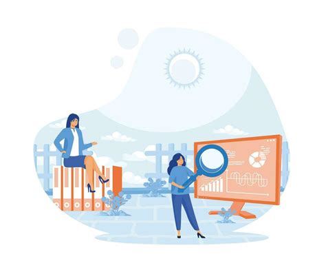 People Characters Working With Data Visualization Analyzing Tables