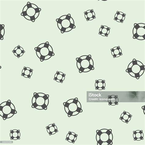 구명 부표 링 솔리드 완벽 한 패턴 인간 구조 테마 벡터 그래픽입니다 둥근 반지 물 안전 표지판 배경 글리프 아이콘으로 채워져 있습니다 검은색에 대한 스톡 벡터 아트 및