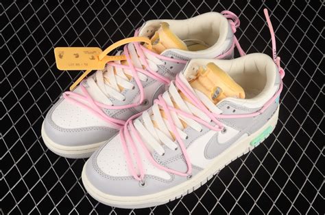 Off White X Nike Sb Dunk Low Lot 9 Of 50 Sail Neutral Grey Pink Dm1602