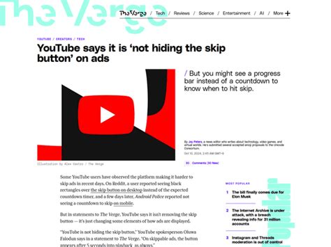 Youtube Issues Statement Saying It Has Not Removed The Skip Button