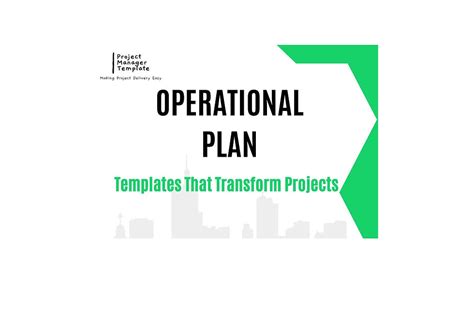 Operational Plan Template Project Templates