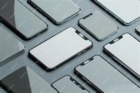 Mockup With Multiple Different Phone Screens Premium Ai Generated Image