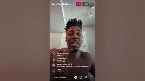Dax Singing And Rapping On His Insta Live Youtube