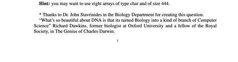 Solved Marks DNA Analysis In Bioinformatics DNA Chegg