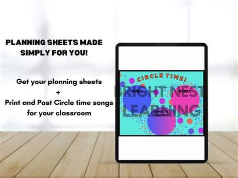 ECE Digital Program Planner Circle Time Songs For Teacher TPT