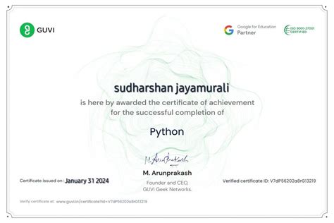 Sudharshan J On Linkedin Python Certification Lifelonglearning