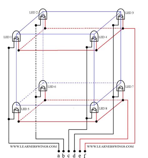 Circuit To Connect A 222 Led Cube Directly To Arduino Mega Part 6 Of