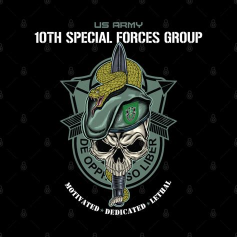 Us Army 10th Special Forces Group 10th Sfg Special Forces Pin