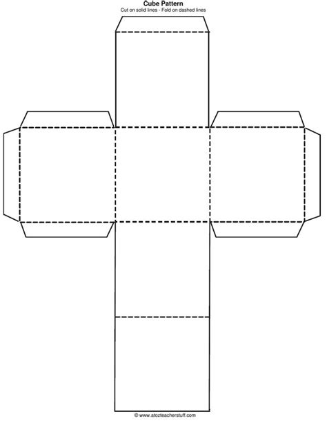 Cubeoutlinepdf Powered By Box Paper Cube Art Lessons Middle