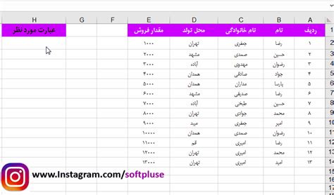 جستجوی داده ها در اکسل را حرفه ای کنید آموزش های Excel سافت پلاس