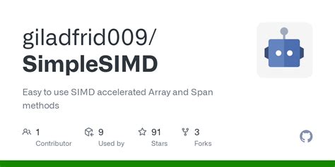 Github Giladfrid009simplesimd Easy To Use Simd Accelerated Array