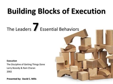 Building Blocks Of Execution Ppt