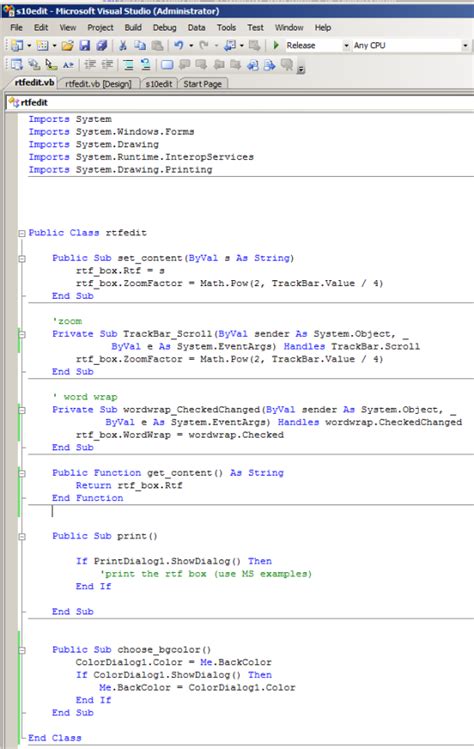 VB NET Components
