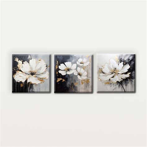 Floral And Plant Wall Art Set Of 3 No 0003 Mur Gallery