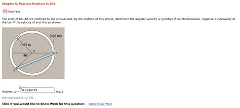 Solved Chapter 5 Practice Problem 5 031 R] Incorrect The