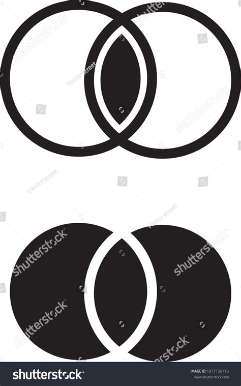 Venn Diagram Icon Vector Illustration Stock Vector Royalty Free