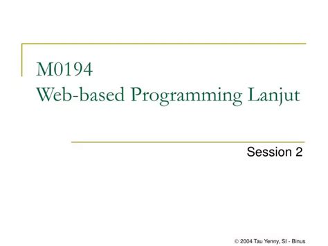 ppt m0194 web based programming lanjut powerpoint presentation free